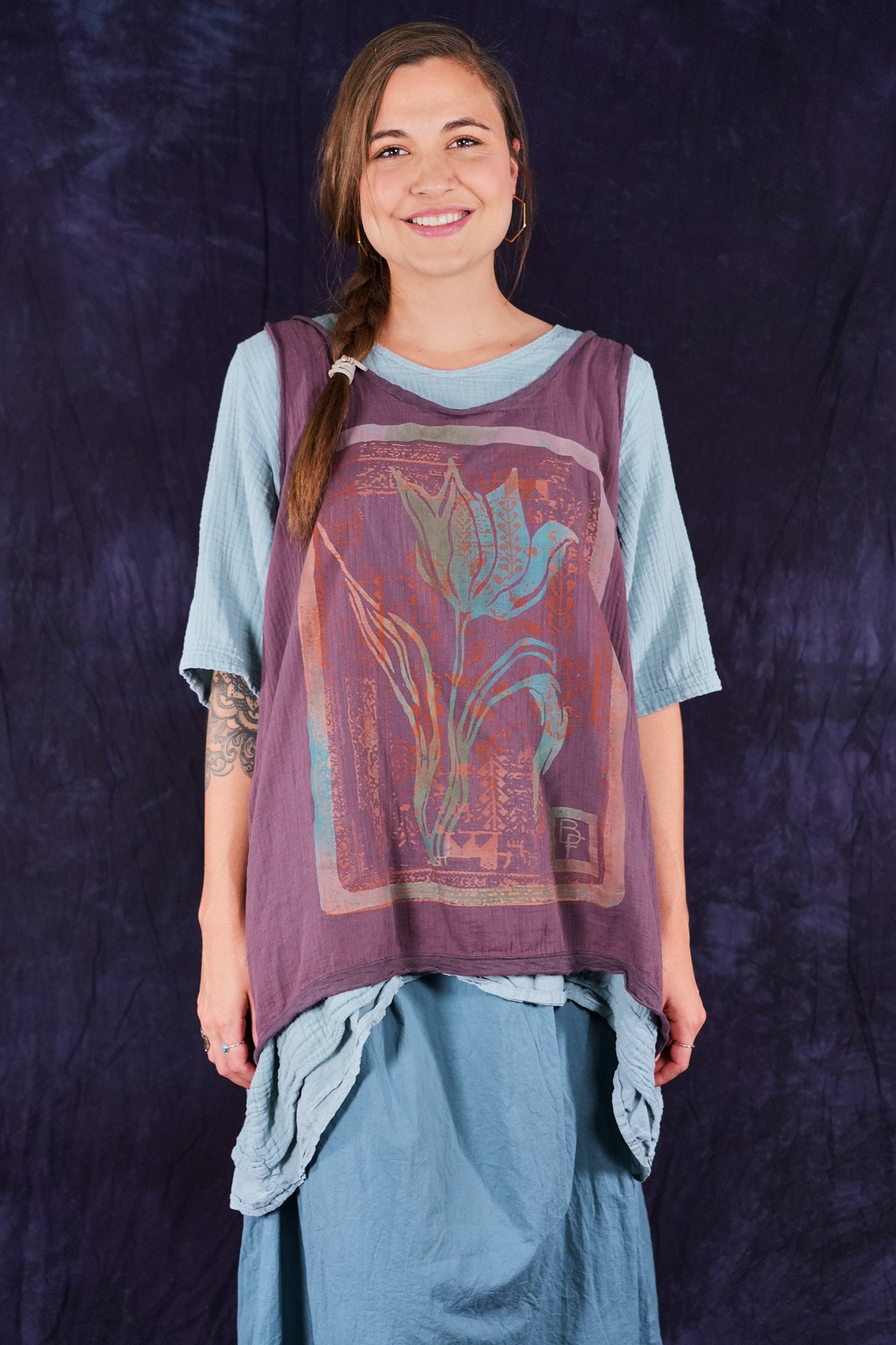 1196-2 Summer Tank Fig-P - Blue Fish Clothing