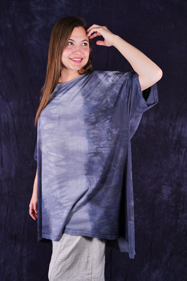 1255HD Hand Dyed Art Tee Deeper Storm - Blue Fish Clothing