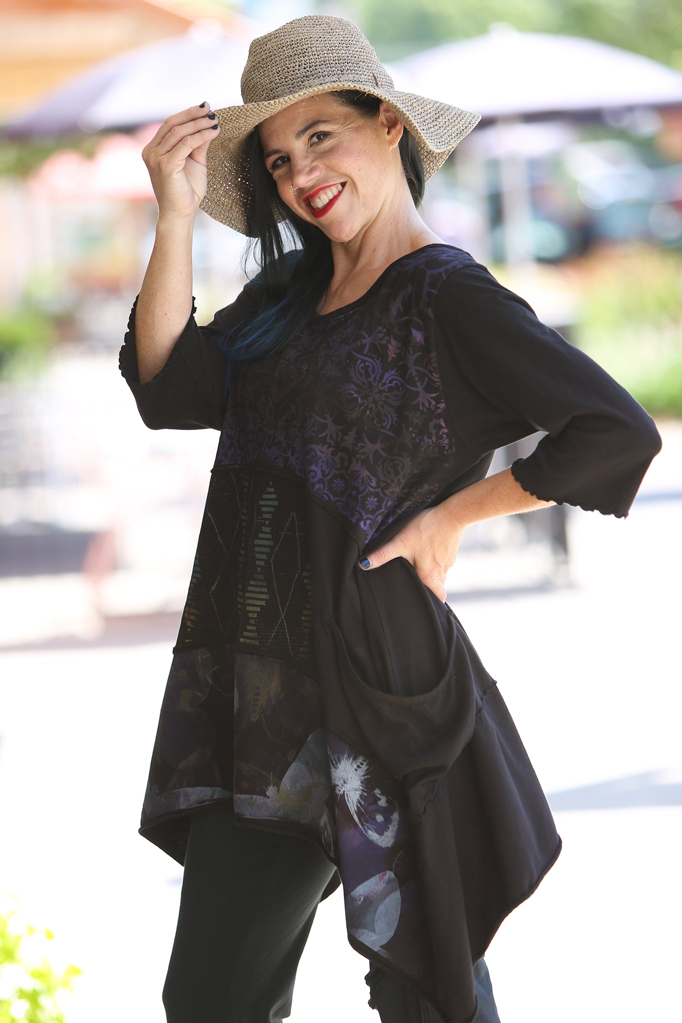 2222 Vector Tunic Black -P - Blue Fish Clothing