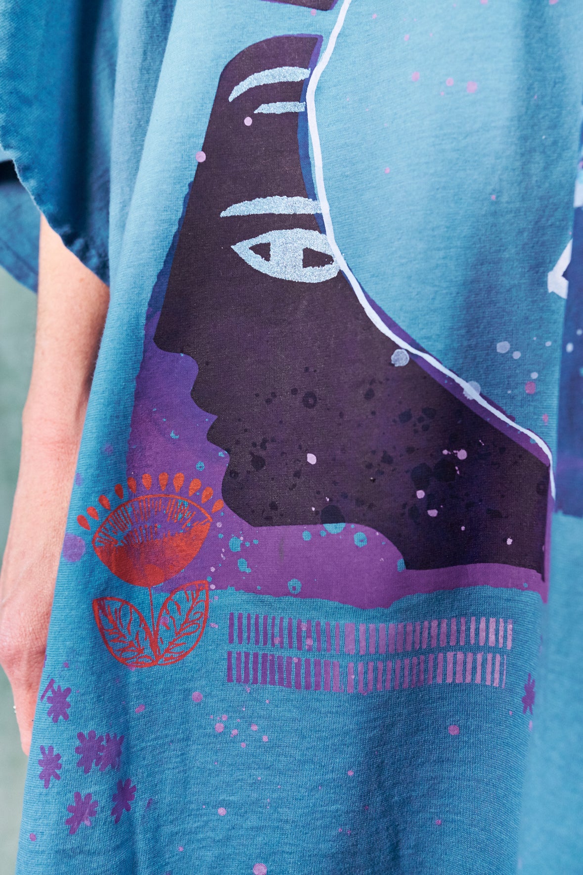 1255 Art Tunic Delft Blue-Images - Blue Fish Clothing