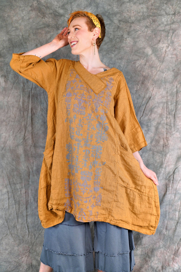 2133 Crossover Urchin Tunic Antique Bronze-P - Blue Fish Clothing