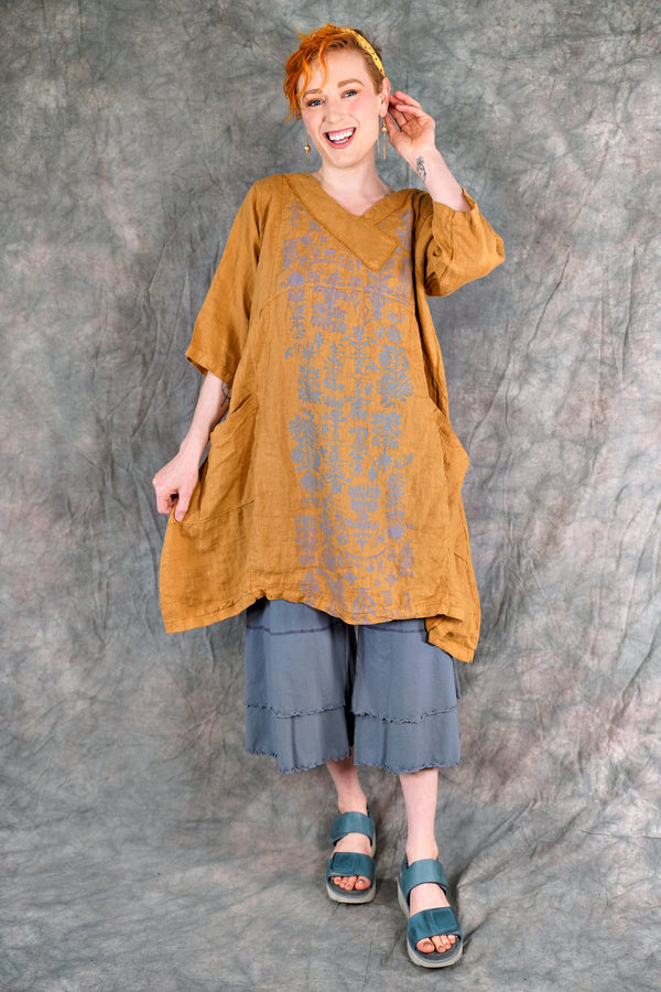 2133 Crossover Urchin Tunic Antique Bronze-P - Blue Fish Clothing