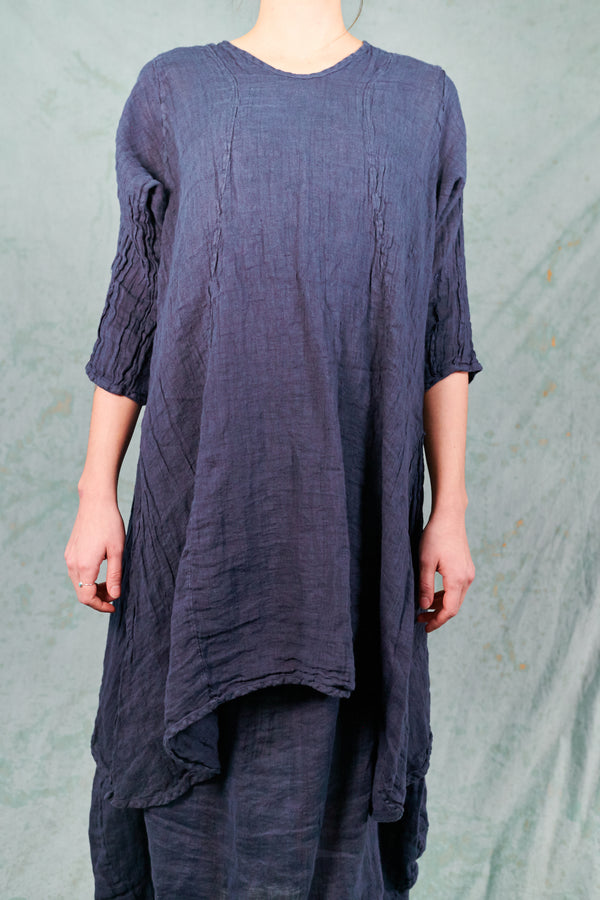 2193 Sun Drawing Tunic-Blue Ink-U - Blue Fish Clothing