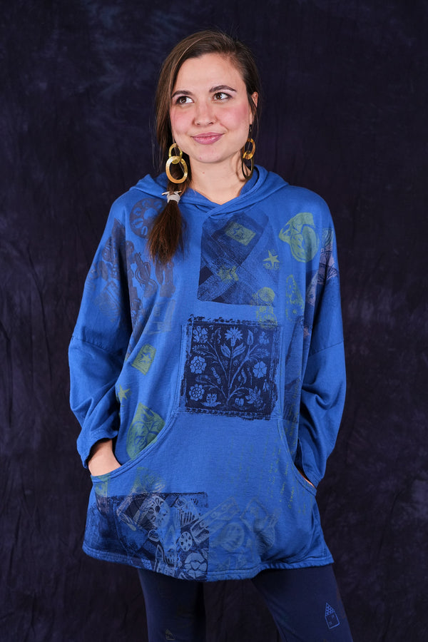 5298 Windmill Square Hoodie-Delft Blue-P - Blue Fish Clothing