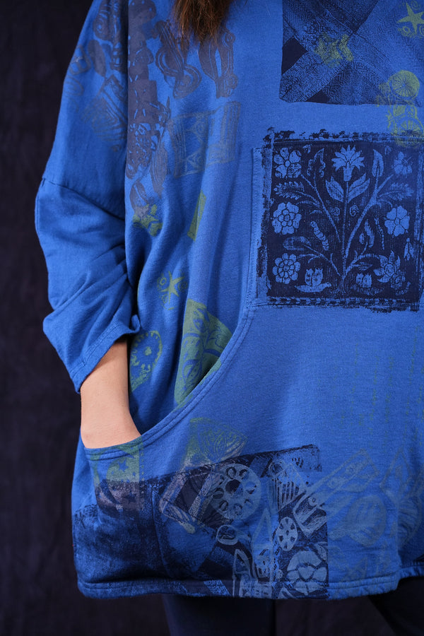 5298 Windmill Square Hoodie-Delft Blue-P - Blue Fish Clothing