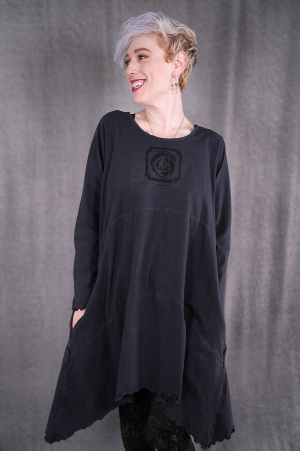 7232 Shape Dress Shadow-P - Blue Fish Clothing