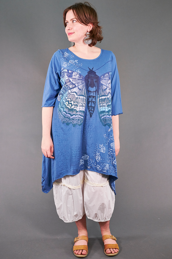 1565 Swing Tunic Delft-Vintage Moth - Blue Fish Clothing