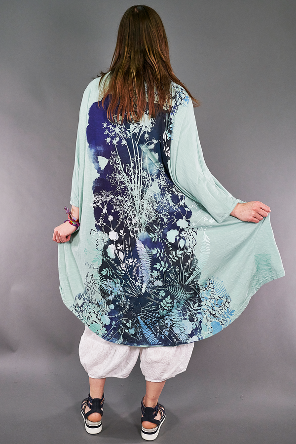5243 Kimono Aquamarine-P - Blue Fish Clothing