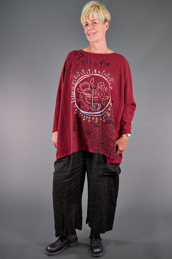 2304 Modern Sweatshirt -Ruby-P - Blue Fish Clothing