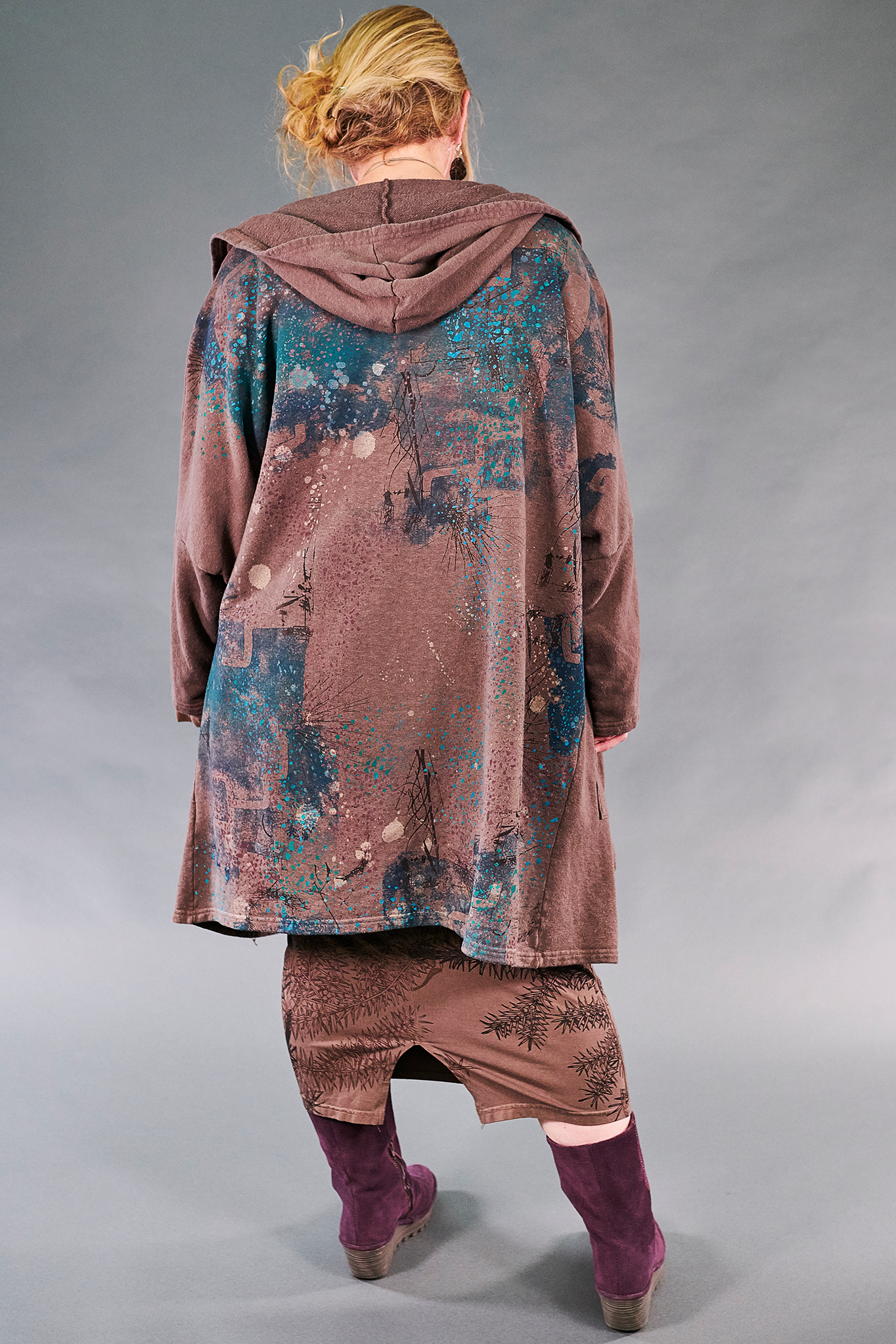 5261 Hooded Cloak-Sparrow-Rooted Earth - Blue Fish Clothing