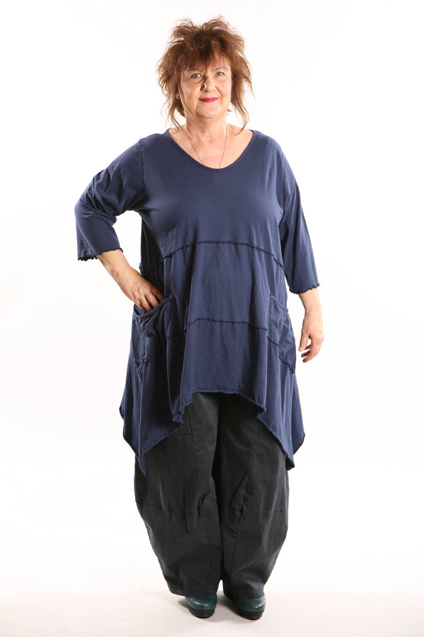 2222 Vector Tunic Mood Indigo-U - Blue Fish Clothing