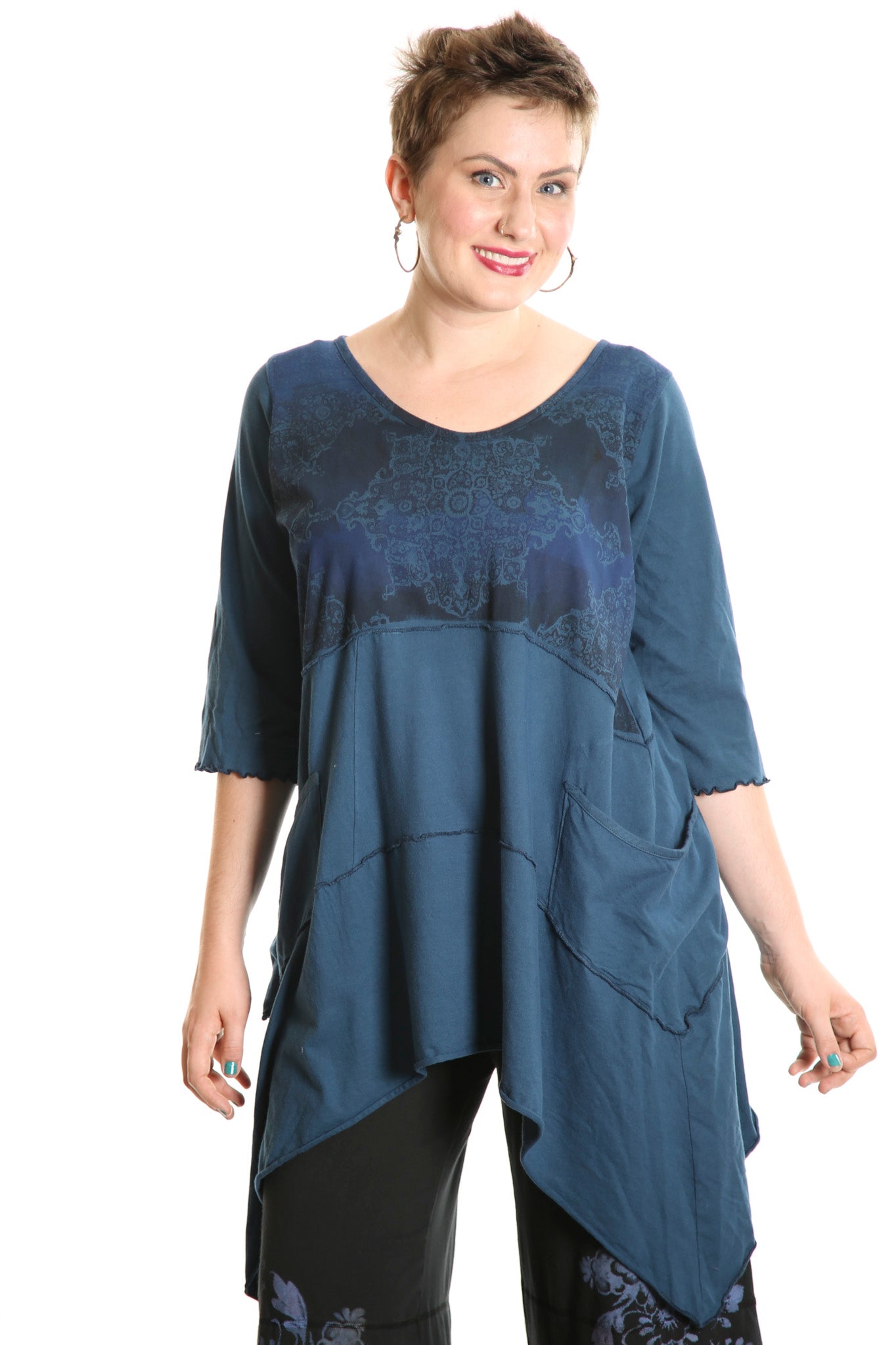 2222 Vector Tunic New Verona-Printed - Blue Fish Clothing