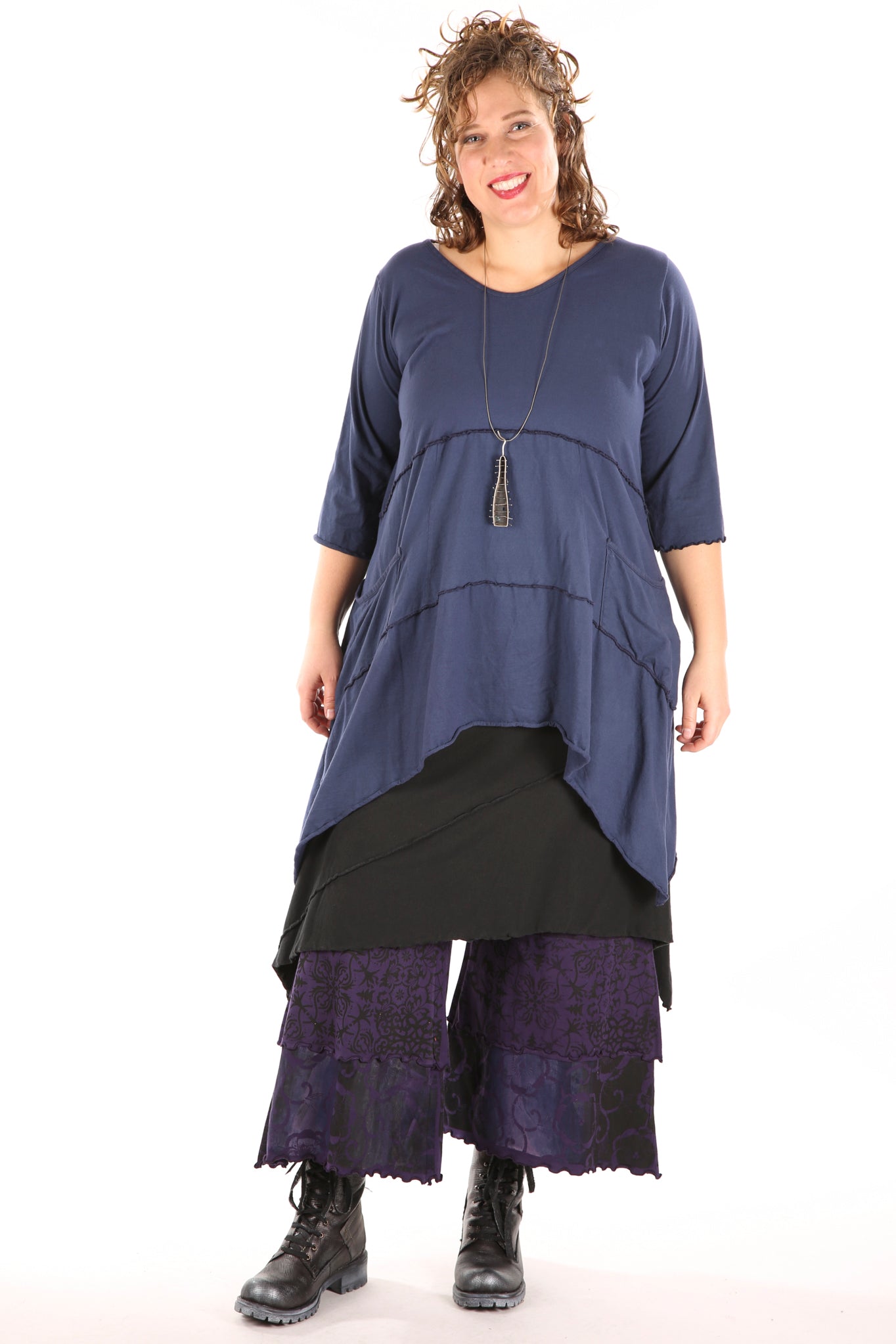 2222 Vector Tunic Mood Indigo-U - Blue Fish Clothing