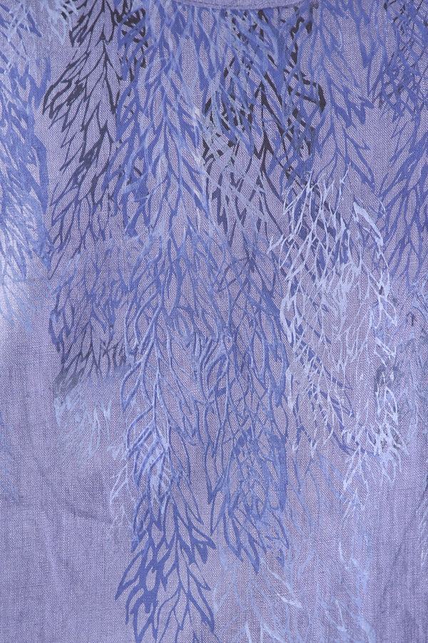 Relaxed Linen Top-Dark Periwinkle 2183-P - Blue Fish Clothing
