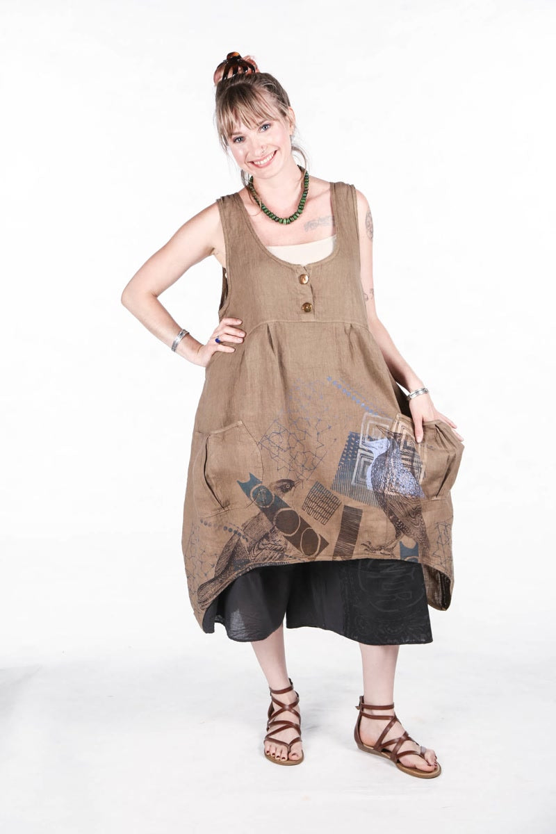 6185 Mulberry Mid Layer Linen Coyote-P - Blue Fish Clothing