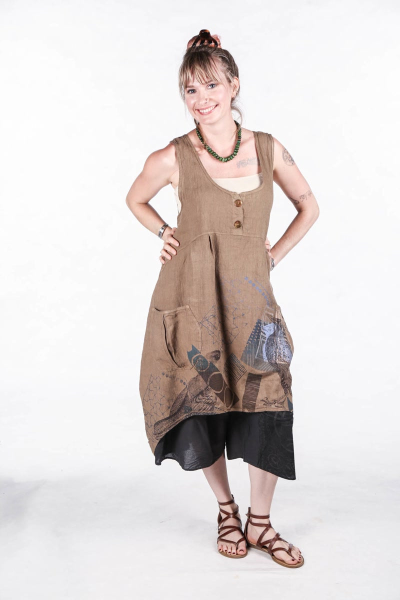 6185 Mulberry Mid Layer Linen Coyote-P - Blue Fish Clothing
